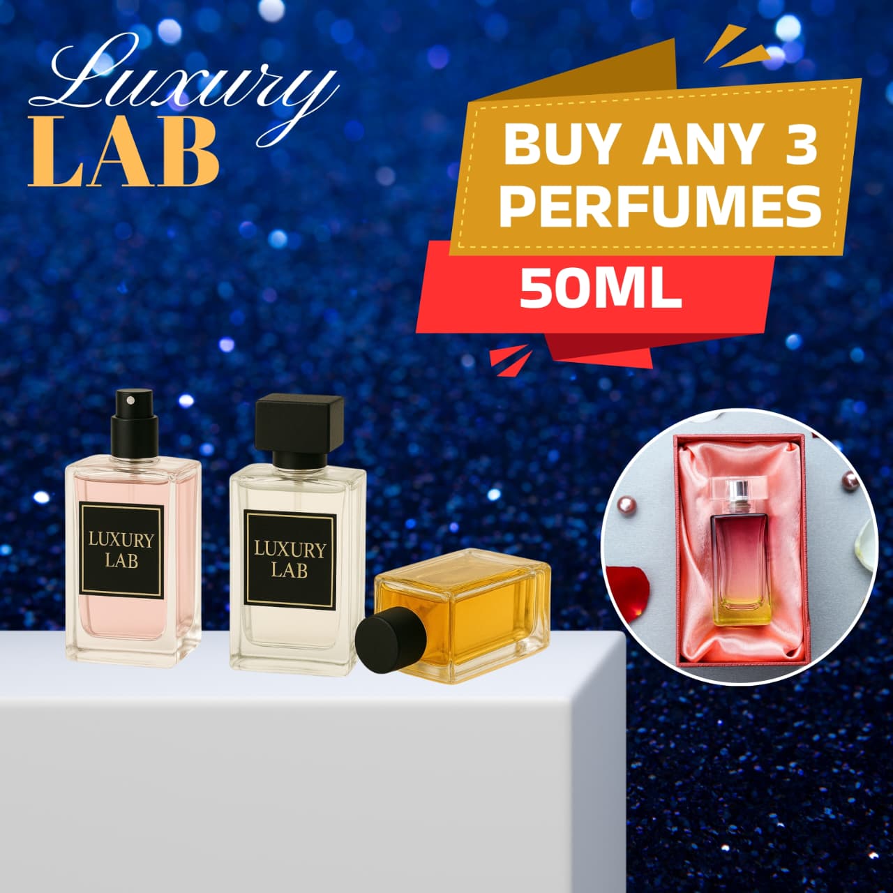 Combo offer - Buy any 3 perfumes @ 1200/- only - Luxury Lab